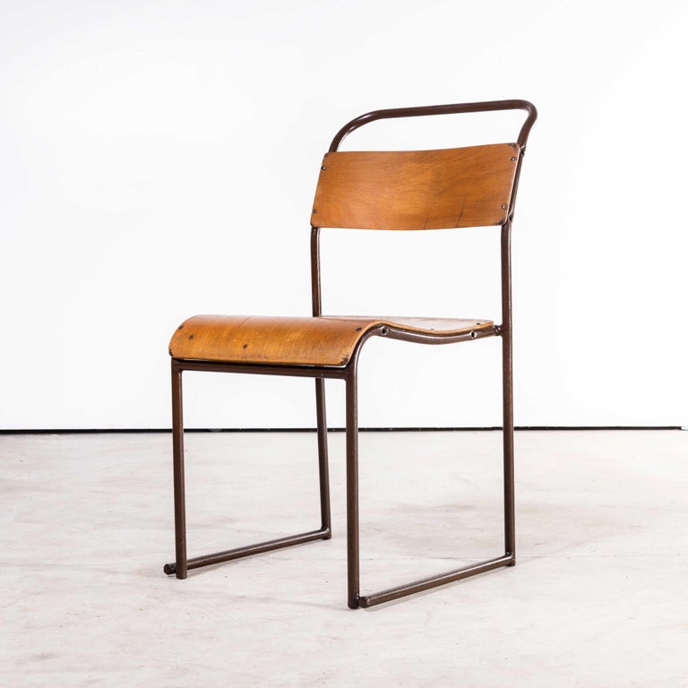 1940's Pel Tubular Metal Light Chocolate Dining Chairs, Set of Twelve ...