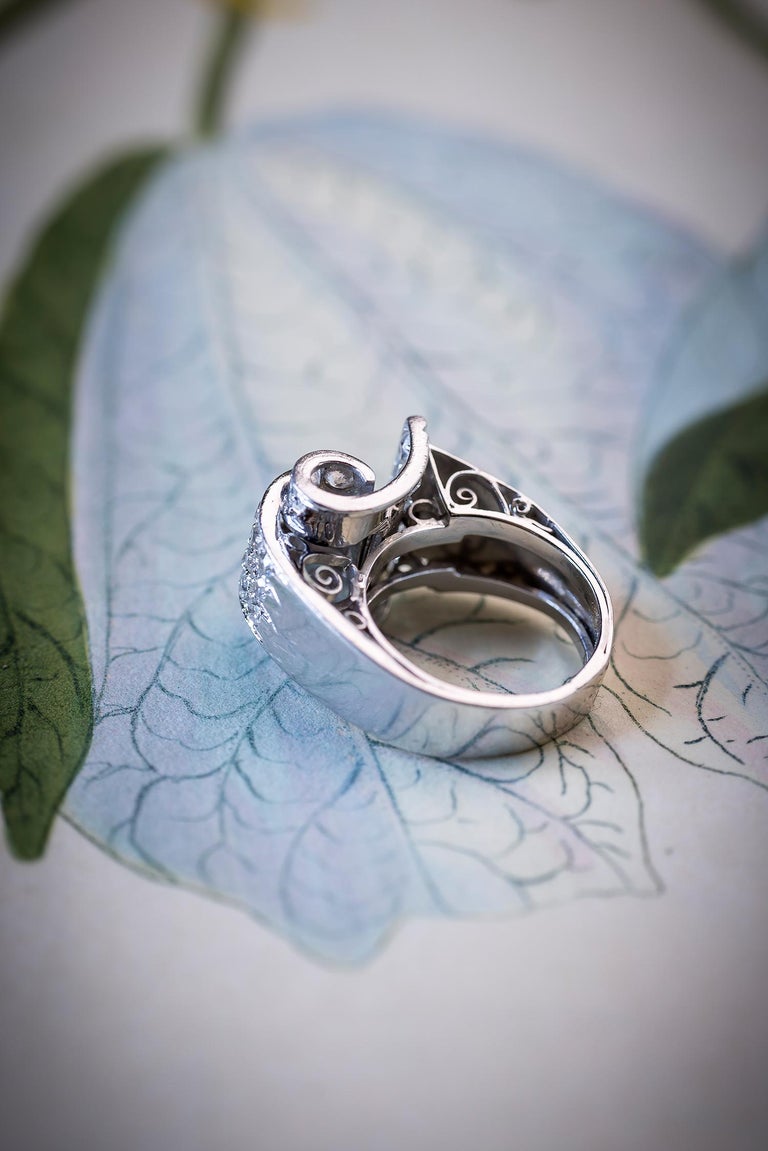 1940s tank pinky signet ring - platinum and 1.6 ct. old cut diamonds ...