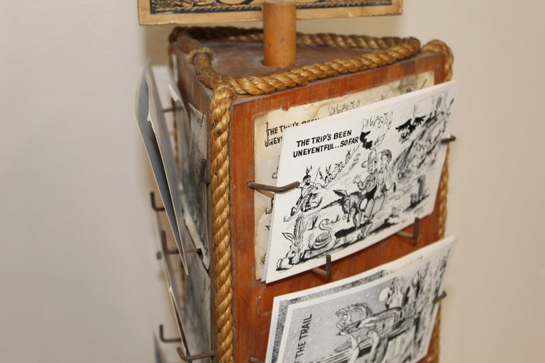 1940s Post Card Display Rack by Bob Petley For Sale at 1stDibs