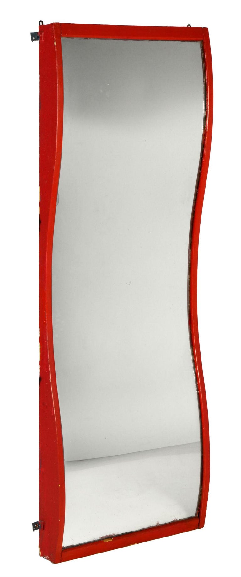 1940s Red Funhouse Distortion Mirrors For Sale at 1stDibs