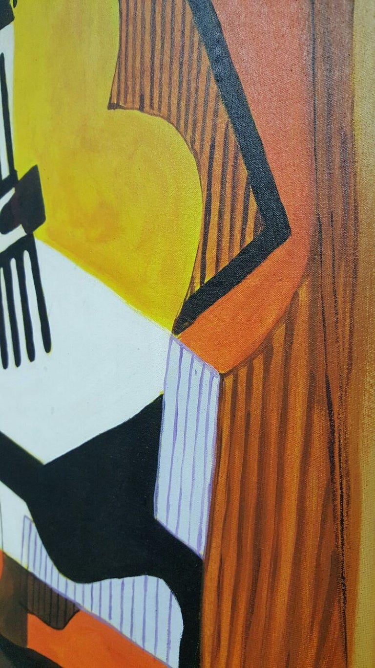 1940s Rendering Of Pablo Picasso "Still Life With Guitar" by Artist Ray ...