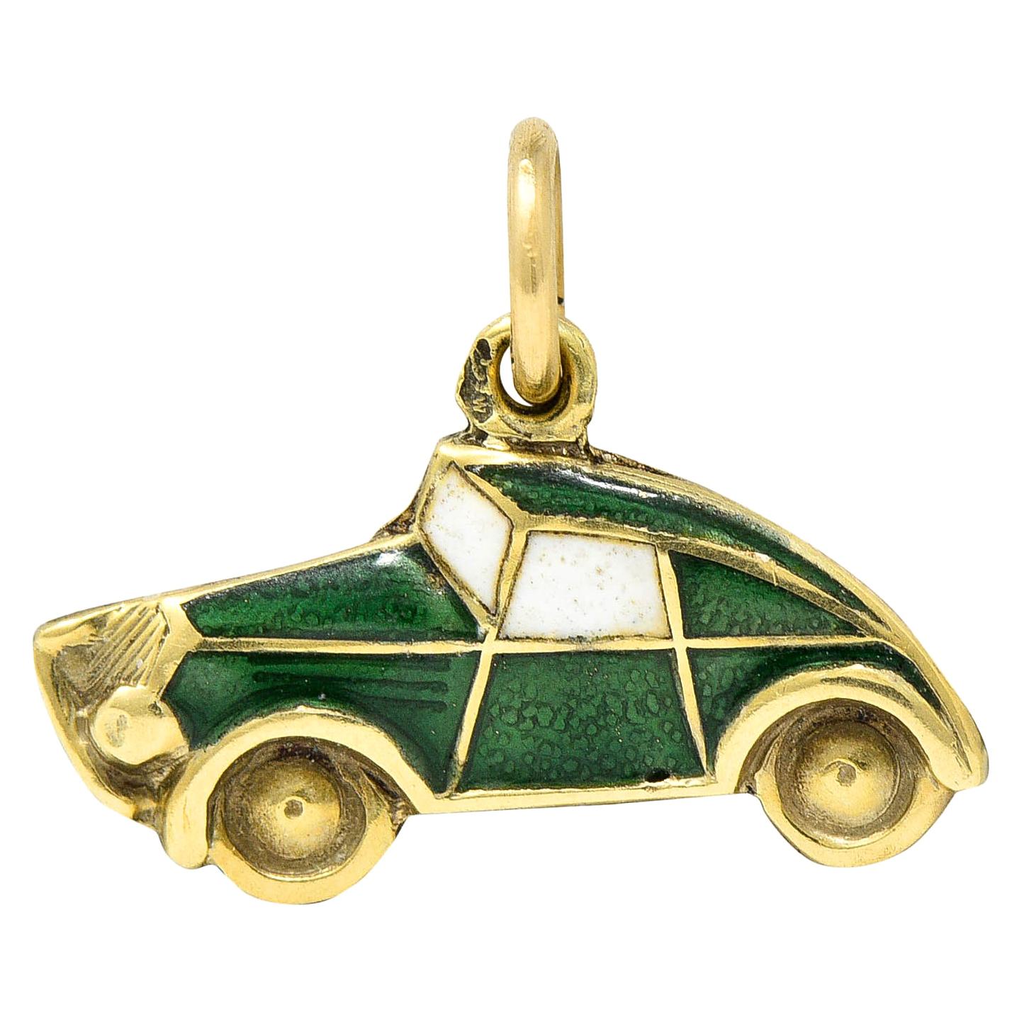 Dankner and Sons Enamel Gold Graduation Charm at 1stDibs