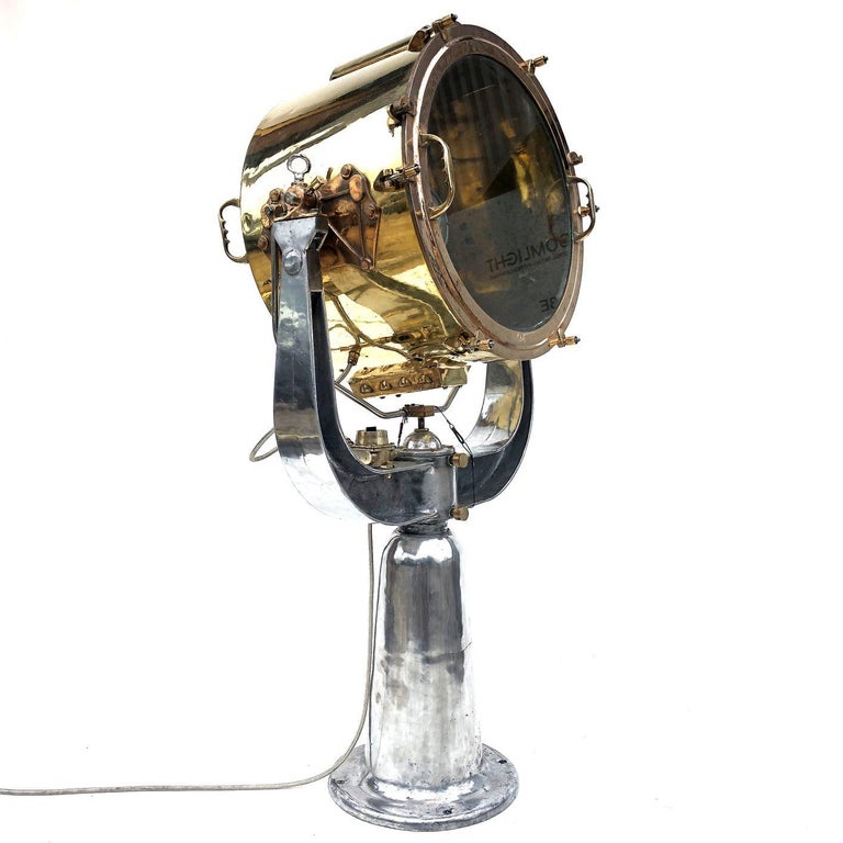 1940s Rotherham's British Brass, Bronze and Aluminium Naval Searchlight ...