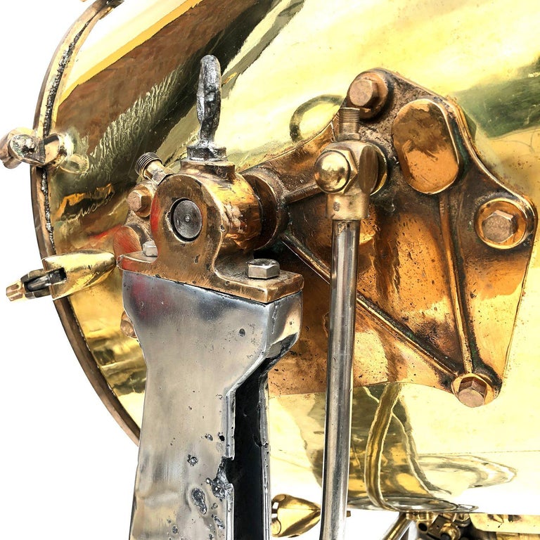 1940s Rotherham's British Brass, Bronze and Aluminium Naval Searchlight ...