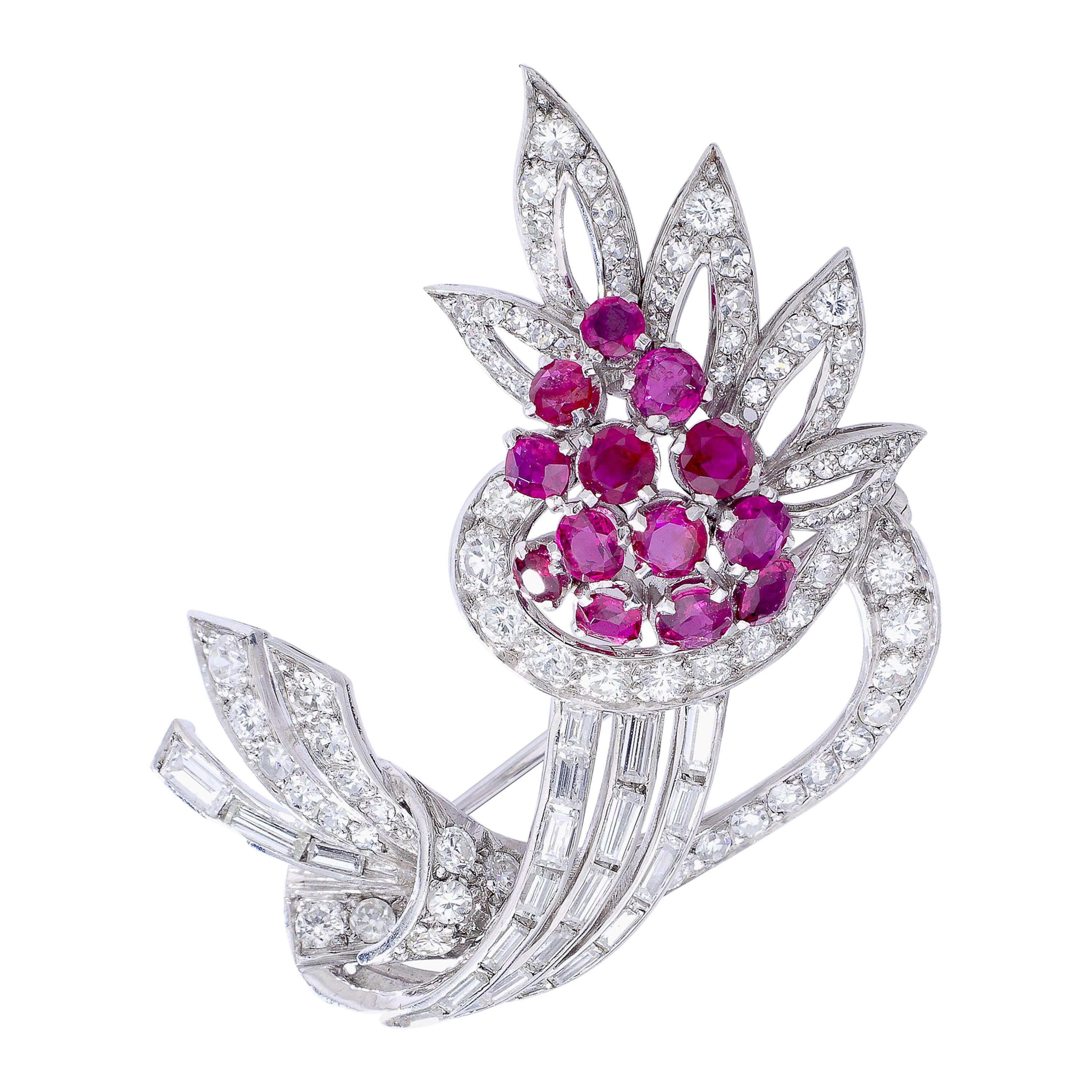 1940s Ruby Sapphire Tri-Color Gold Couple in Movable Horse Carriage ...