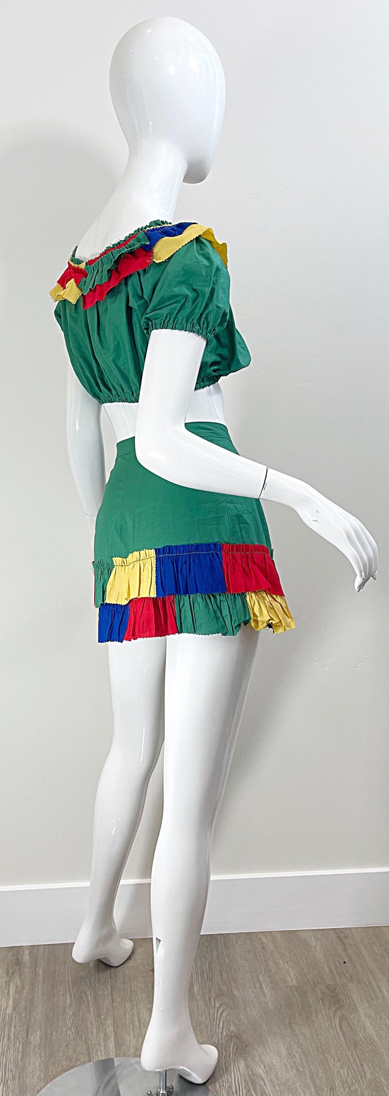 1940s Samba Flamenco Burlesque Style Vintage 40s Crop Top and Mini ...