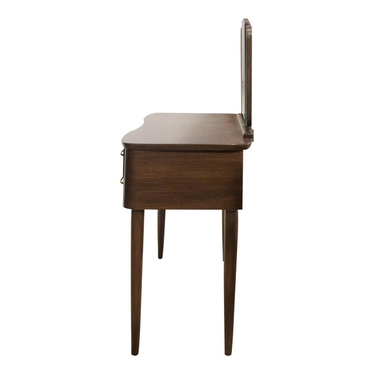 1940s Scandinavian Vanity Triptych Mirror Dressing Table and Brass ...