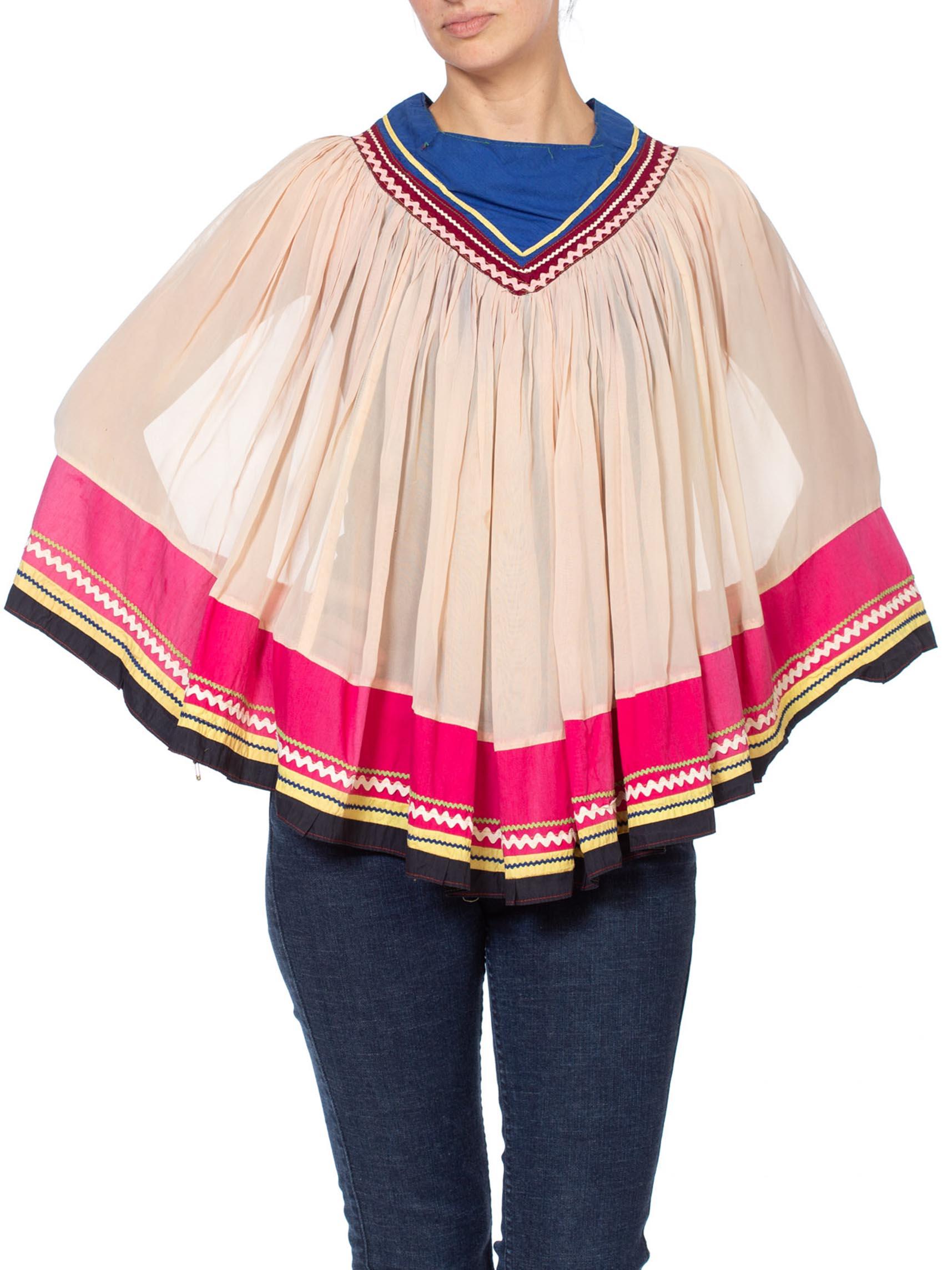 1940S Seminole Indian Native American Ric-Rac Boho Poncho Top at ...