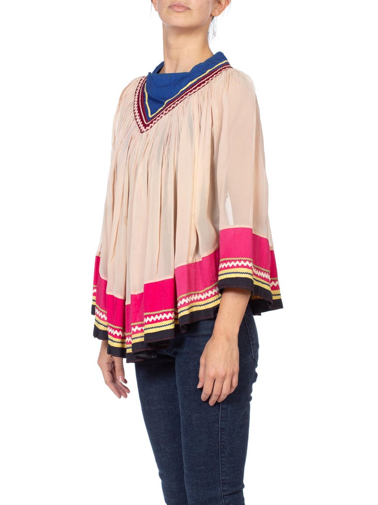 1940S Seminole Indian Native American Ric-Rac Boho Poncho Top For Sale ...