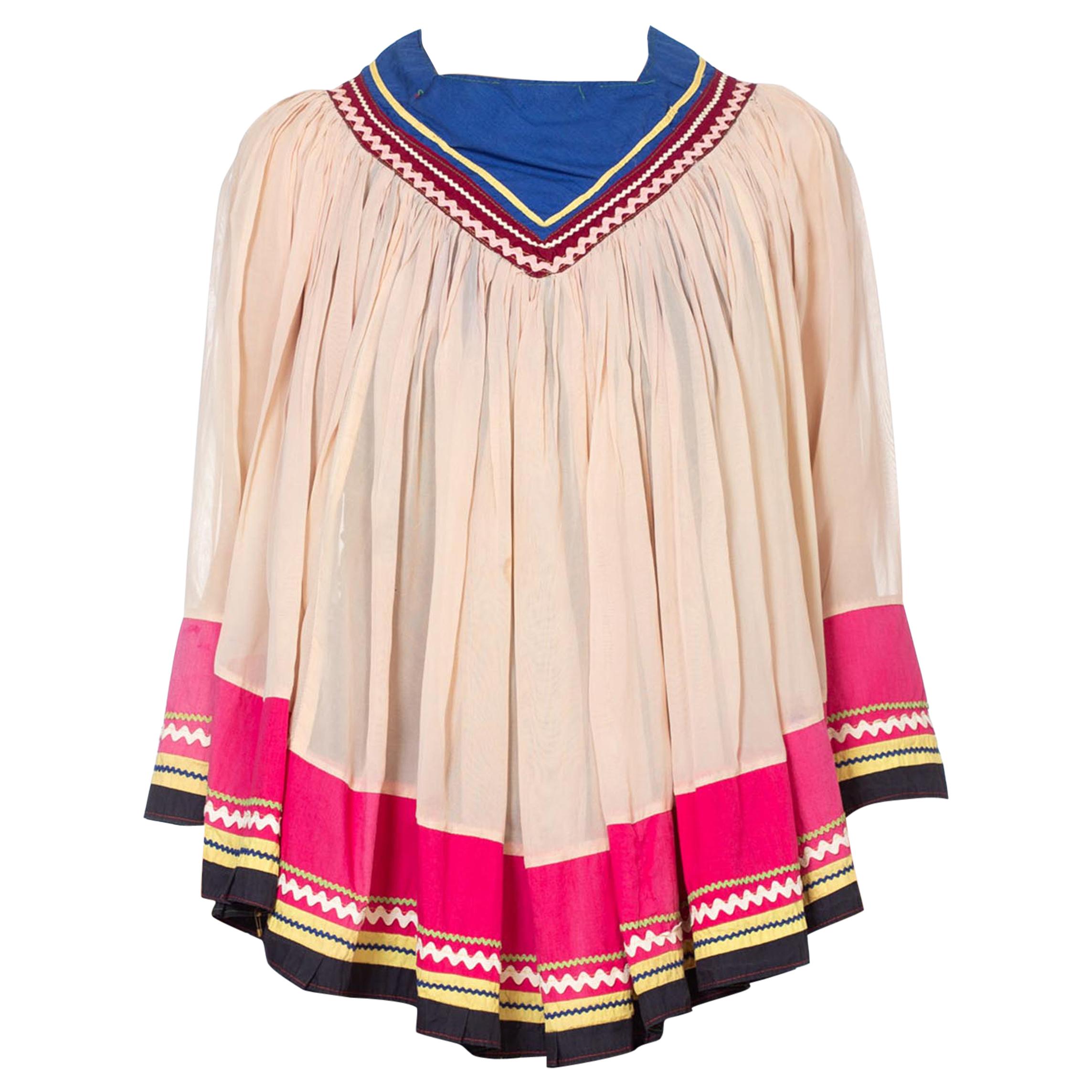 1940S Seminole Indian Native American Ric-Rac Boho Poncho Top at ...
