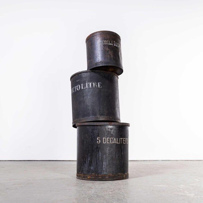 1940's Set of Three Dutch Brewers Measuring Buckets For Sale at 1stDibs