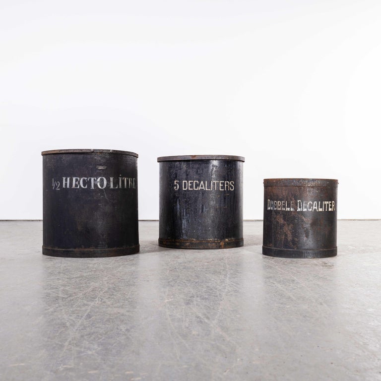 1940's Set of Three Dutch Brewers Measuring Buckets For Sale at 1stDibs