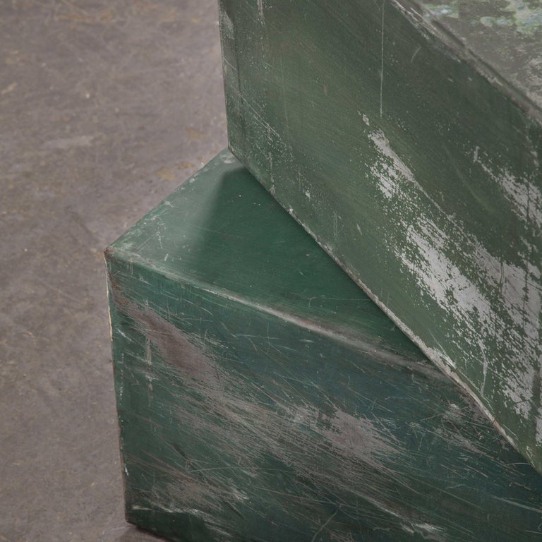 1940s Set of Two British Military Metal Storage Boxes at 1stDibs