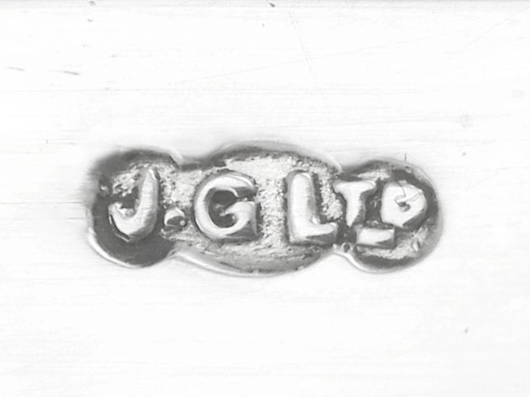 1940s, Sterling Silver and Enamel Compact by Joseph Gloster Ltd For ...