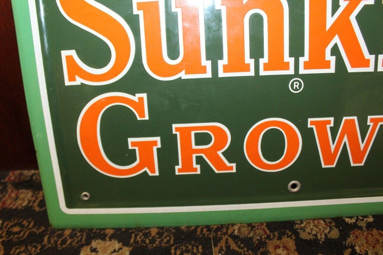 1940s Sunkist Grower Porcelain Sign For Sale at 1stDibs | grower sign ...