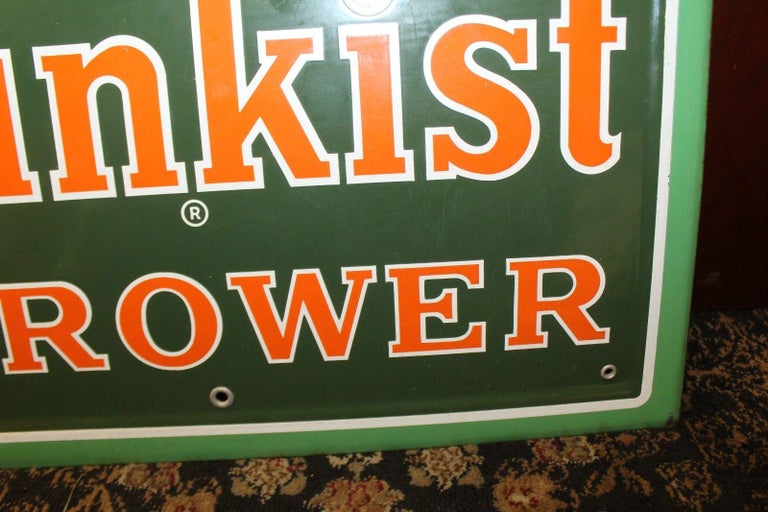 1940s Sunkist Grower Porcelain Sign For Sale at 1stDibs | grower sign ...