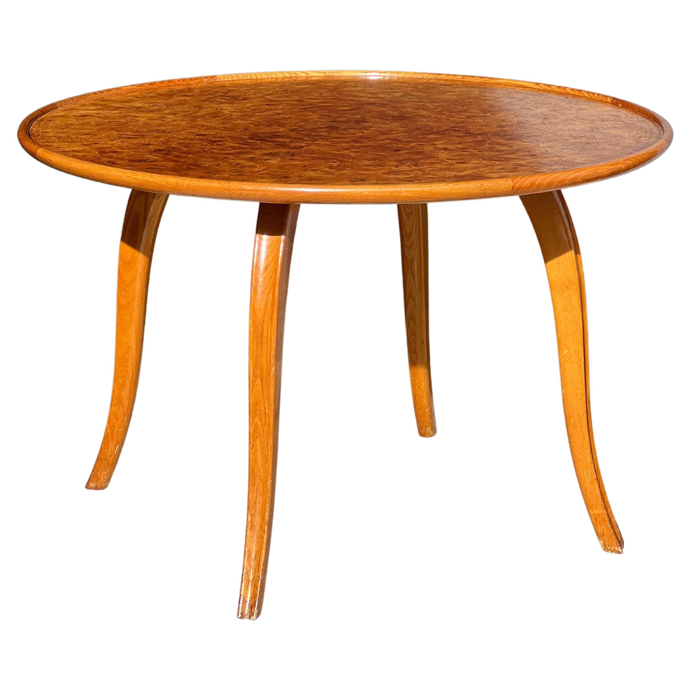 Göte Möbler Nässjö Swedish Brentwood Table For Sale at 1stDibs