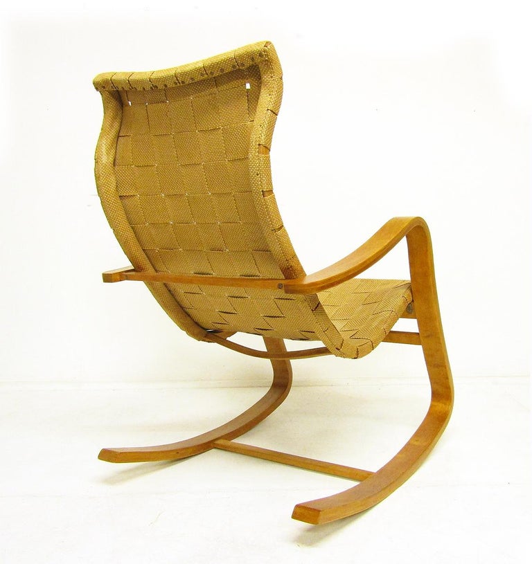 1940s Swedish Rocking Chair by Gustaf Axel Berg For Sale at 1stDibs