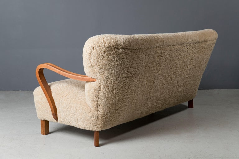 1940s Swedish Shearling Couch at 1stDibs
