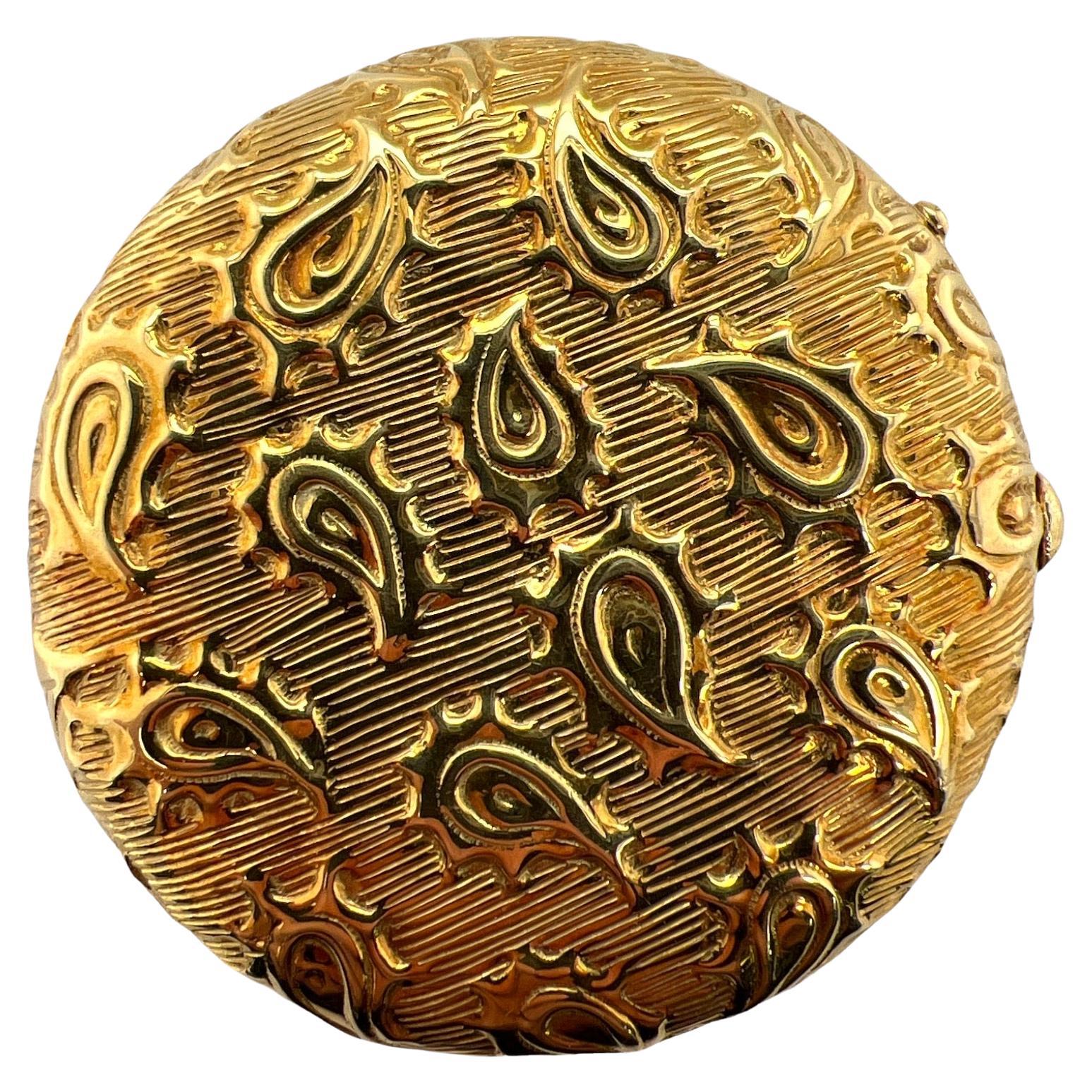 Tiffany and Co. Emerald and Gold Powder Compact at 1stDibs