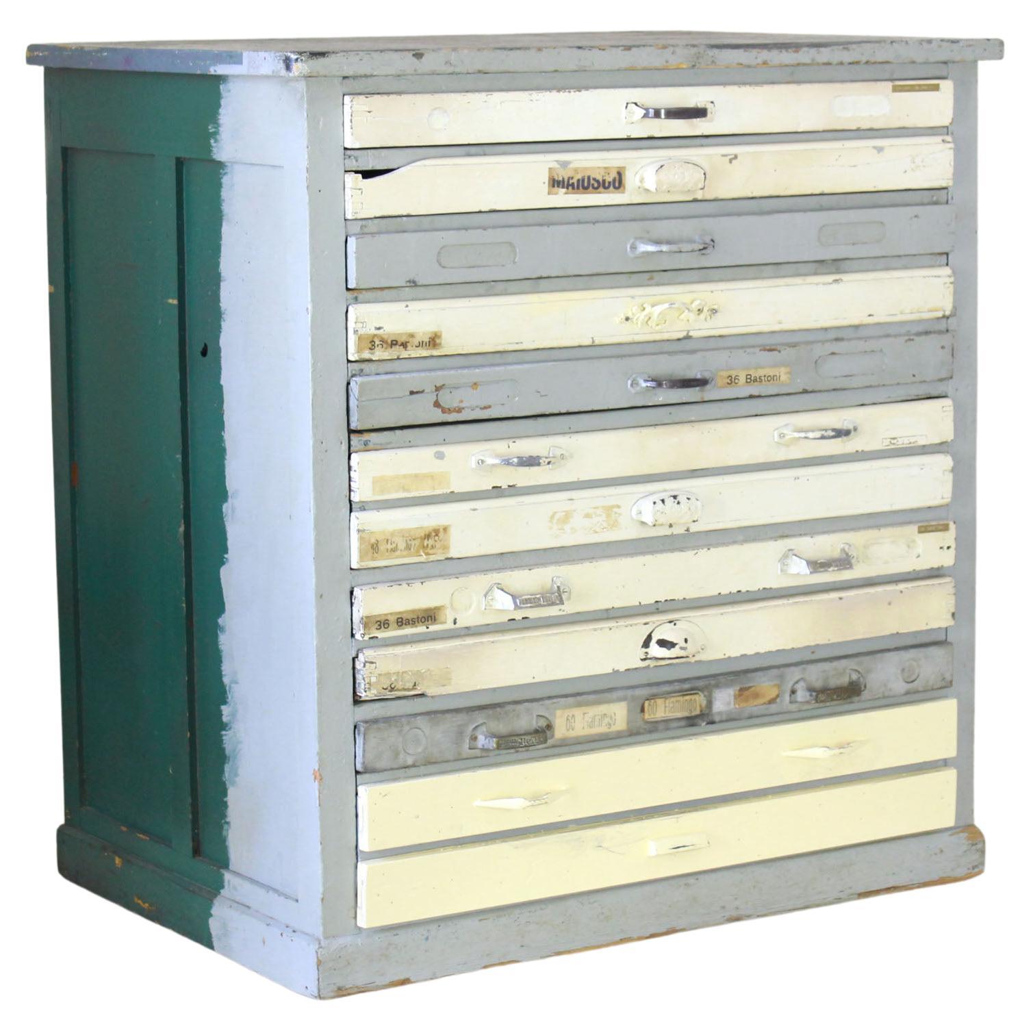 Large Antique Industrial Oak Machinist Tool Chest Cabinet at 1stDibs