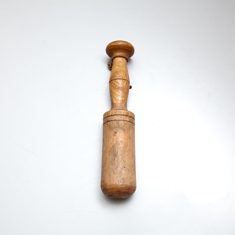 1940s Traditional Spanish Mortar, Authentic Vintage Stone and Wood ...