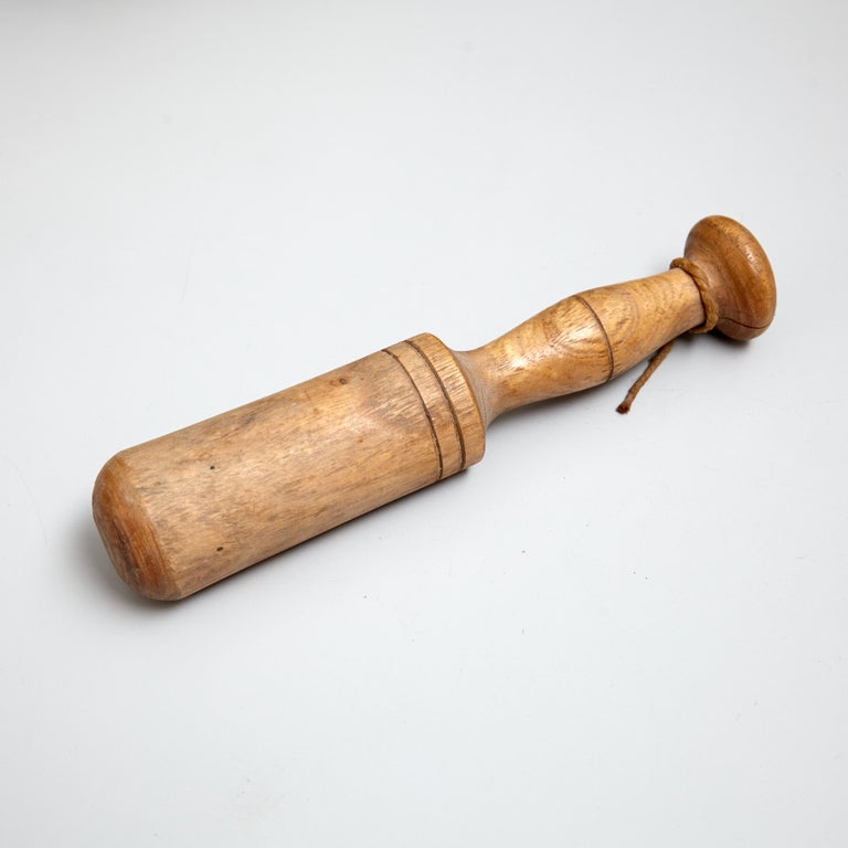 1940s Traditional Spanish Mortar, Authentic Vintage Stone and Wood ...