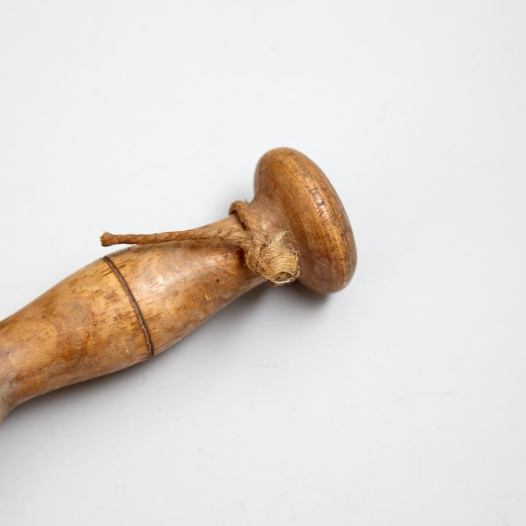 1940s Traditional Spanish Mortar, Authentic Vintage Stone and Wood ...