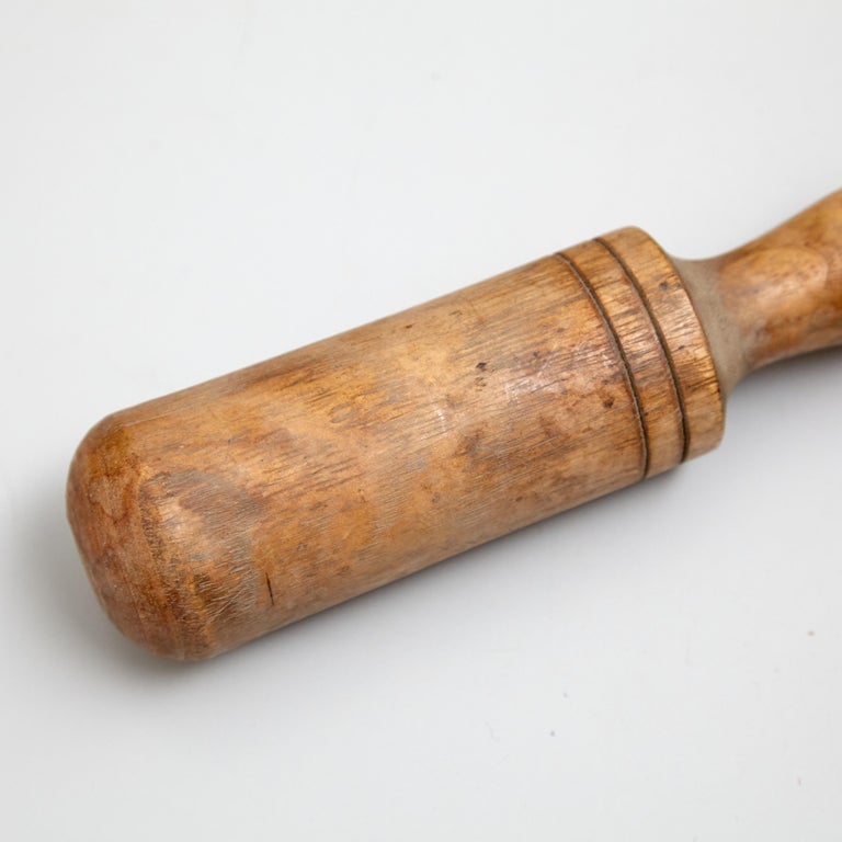 1940s Traditional Spanish Mortar, Authentic Vintage Stone and Wood ...