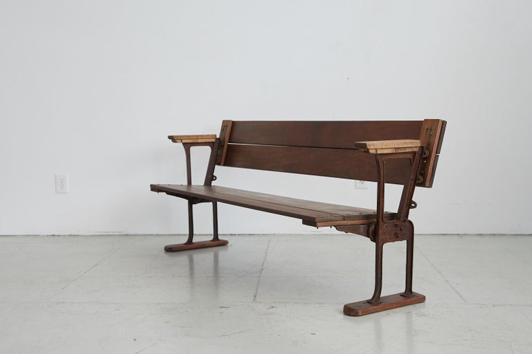 1940s Train Station Bench at 1stDibs | train station benches for sale ...