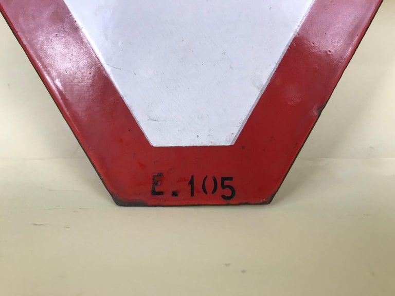 1940s Vintage Double-Sided Triangular French Metal Enamel Kodaks Sign ...