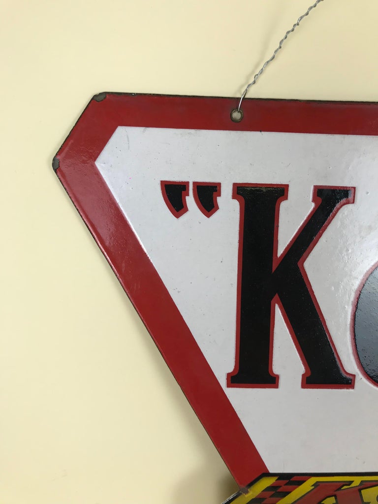 1940s Vintage Double-Sided Triangular French Metal Enamel Kodaks Sign ...