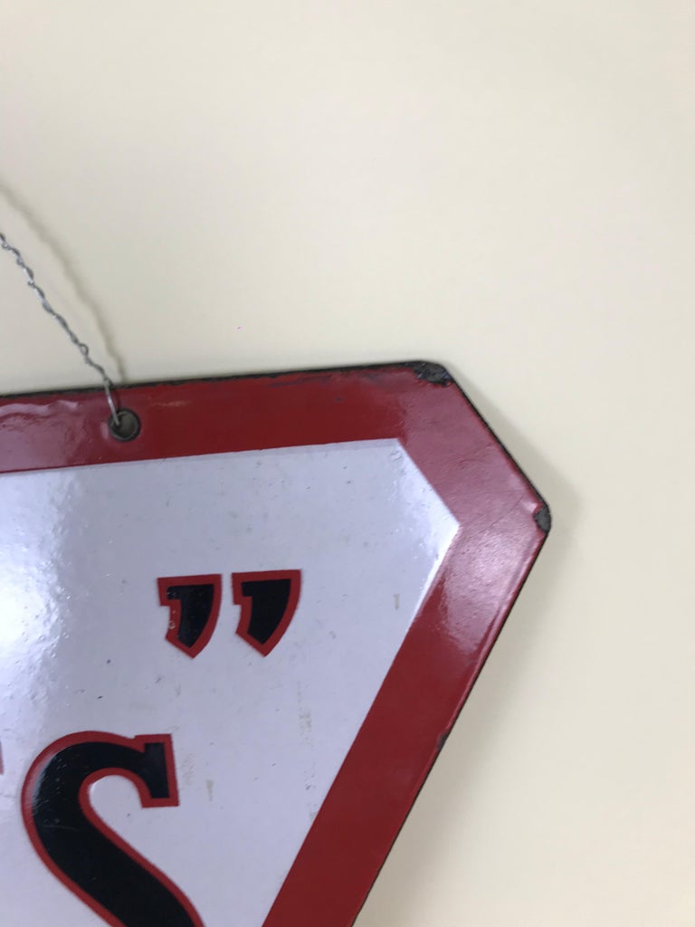 1940s Vintage Double-Sided Triangular French Metal Enamel Kodaks Sign ...