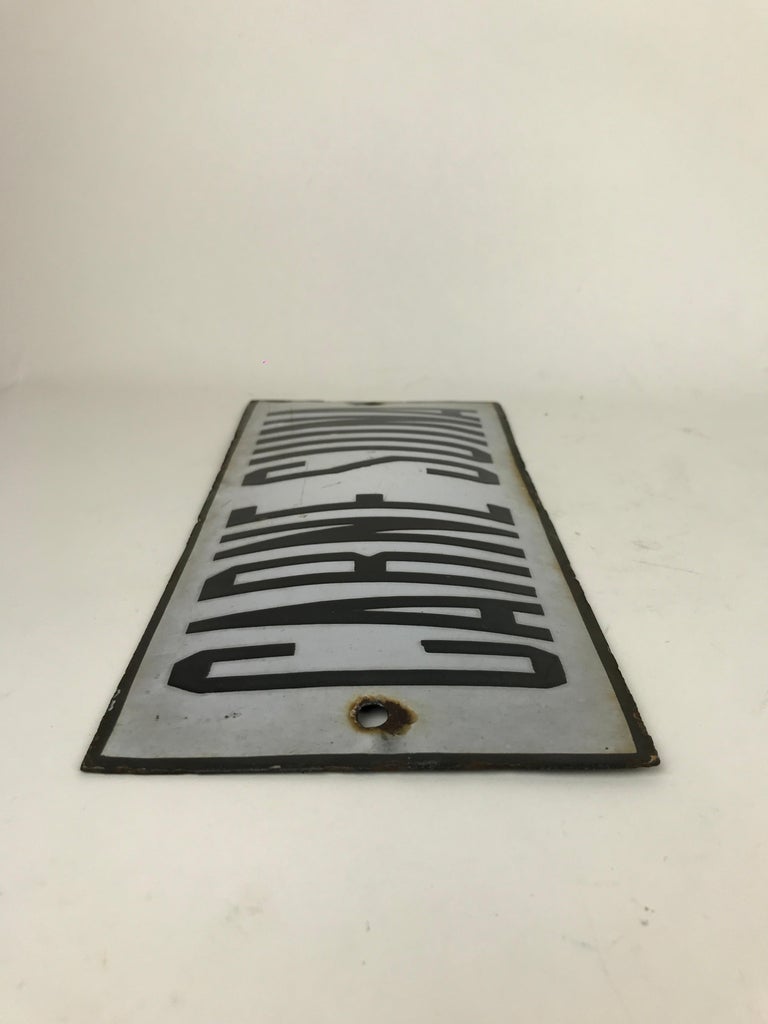 1940s Vintage Italian Enamel Metal Sign "Carne Suina", 'Pork Meat' For ...