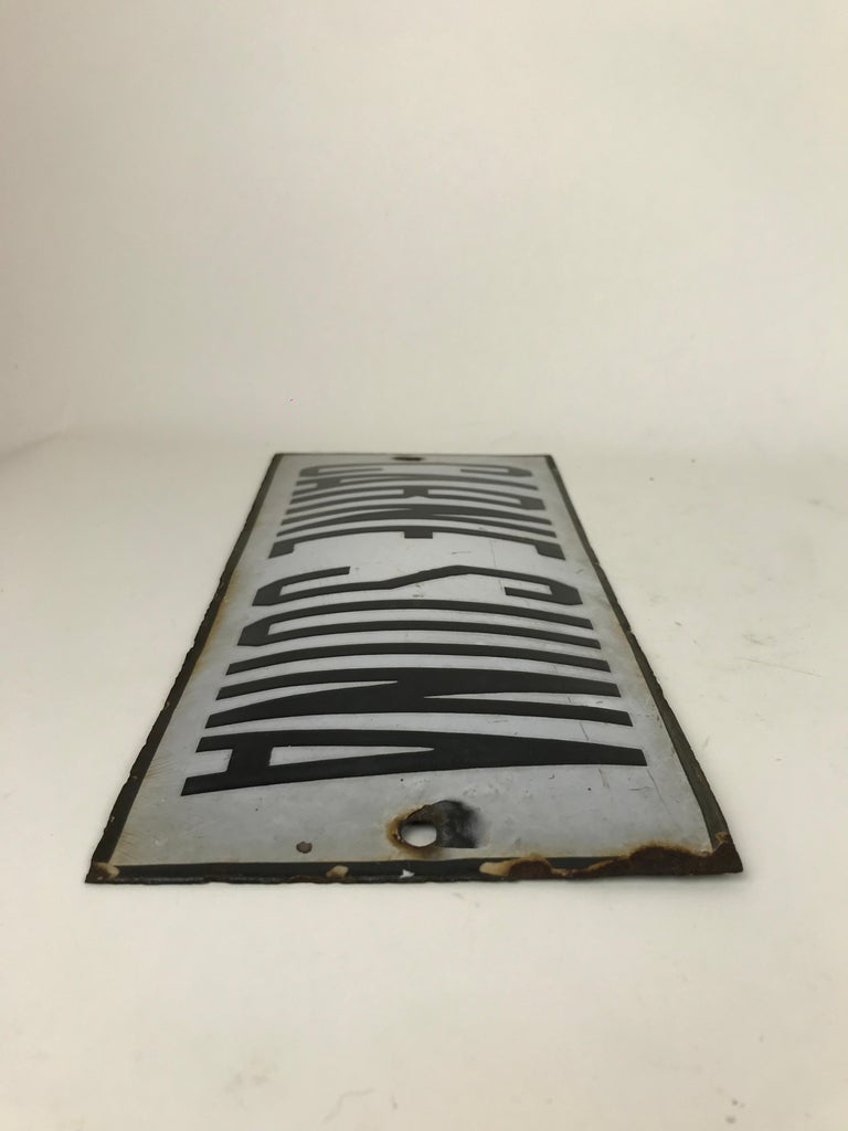 1940s Vintage Italian Enamel Metal Sign "Carne Suina", 'Pork Meat' For ...