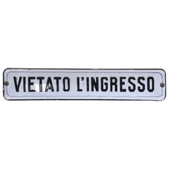 Vintage "No Trespassing" Metal Sign at 1stdibs