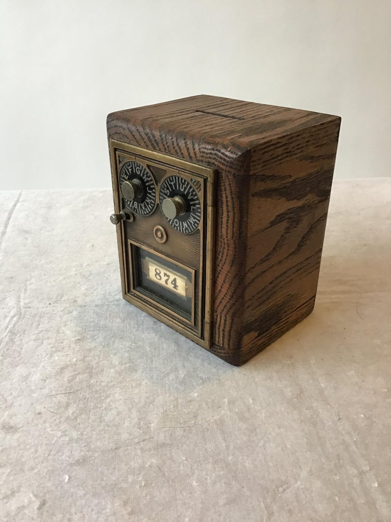 1940s Wood Bank by the Streeter Company at 1stDibs