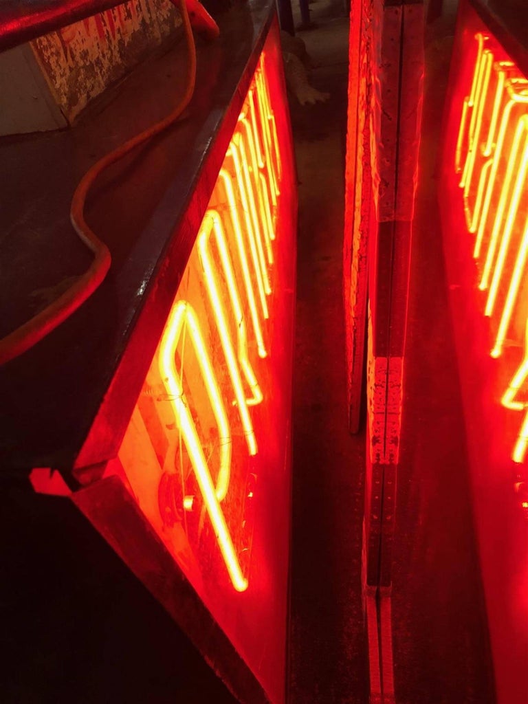 1940s Working Jackson and Phillips Double-Sided Neon Printers Building ...