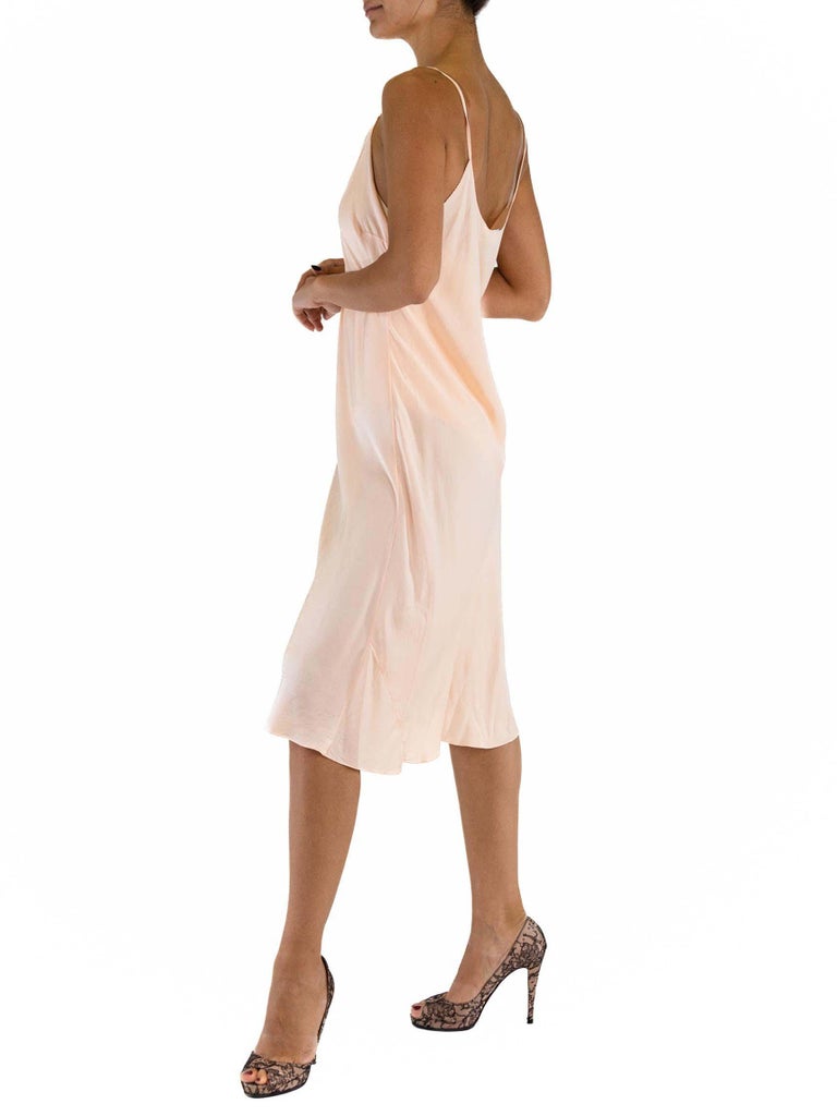 1940S YOLANDA Blush Pink Bias Cut Silk Negligee With Couture Finishing ...