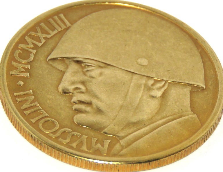 1943 Gold Coin Mussolini Made in Italy For Sale at 1stdibs