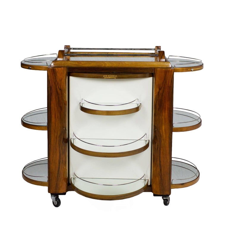 1945-1950 Dry Bar on Wheels Borraz, Walnut, France at 1stDibs | bar ...