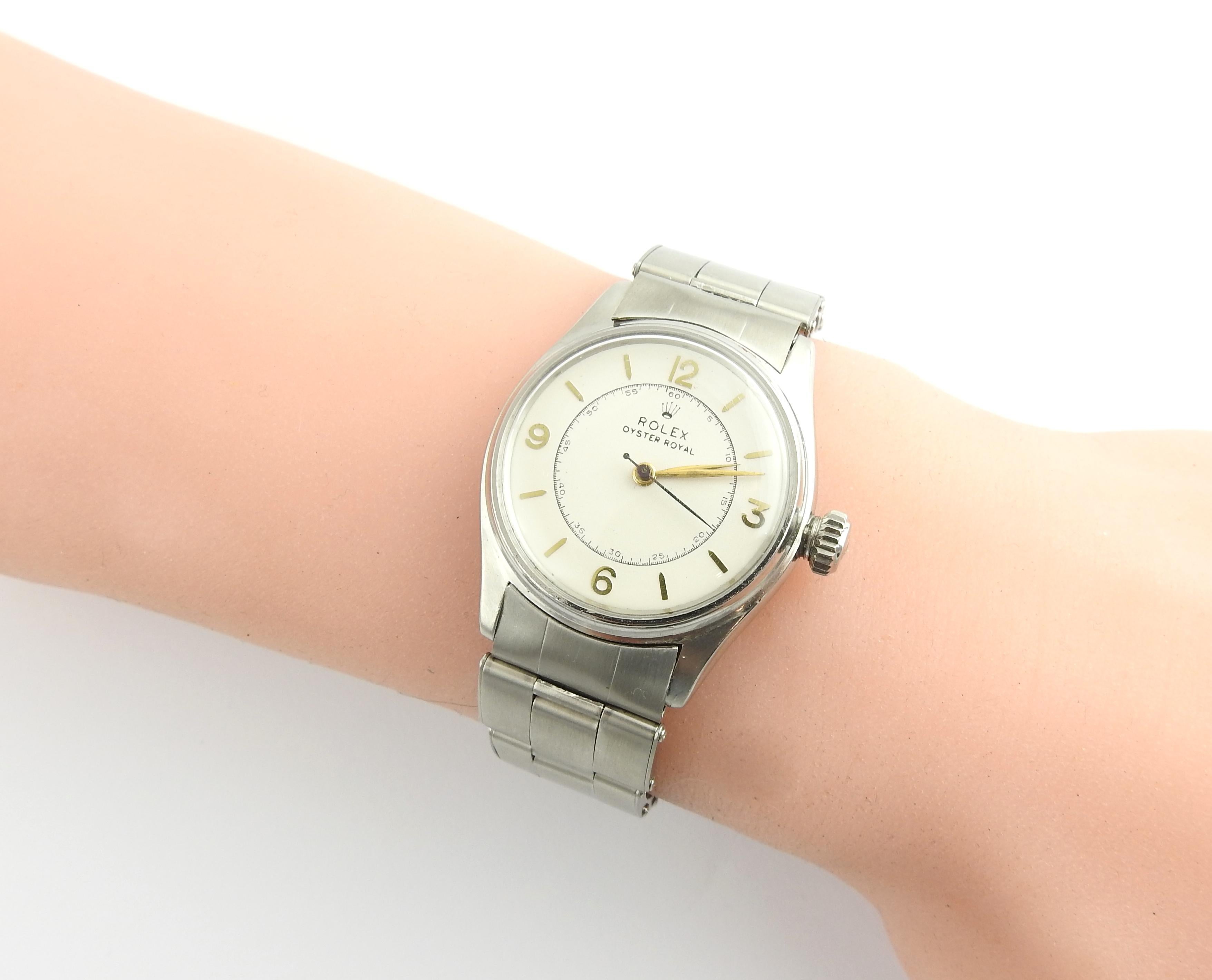 1947 Rolex Oyster Royal 4444 Stainless Steel Men''s Watch Hand-Winding ...