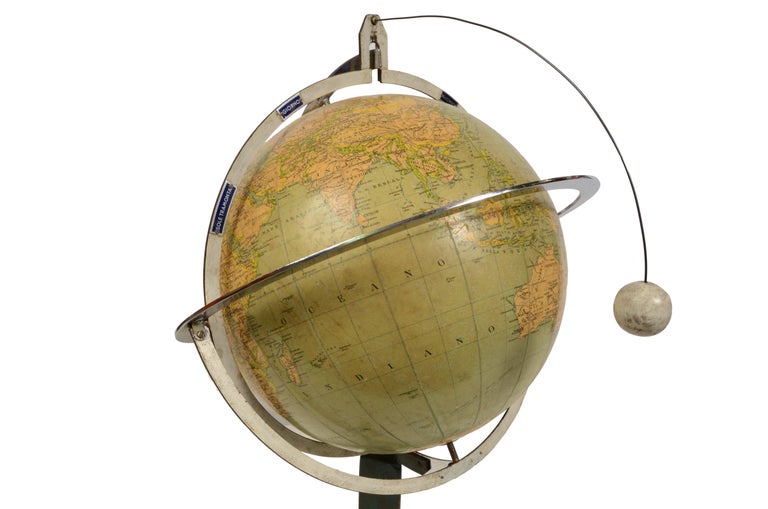1948s Paravia Milan Tellurium-Terrestrial Globe Antique Astronomical ...