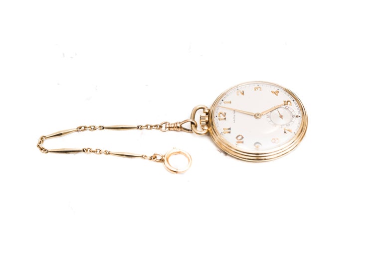 Hamilton Yellow Gold Pocket Watch, 1949 at 1stDibs