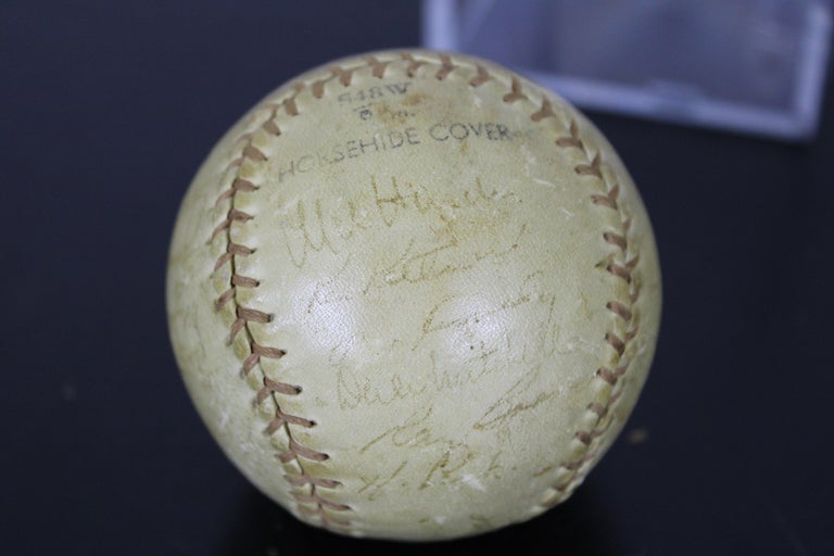 1949 Satchel Paige Cleveland Indians Autographed Team Signed Baseball ...