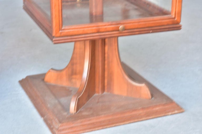 1950 Amazing Revolving Showcase in Cherrywood For Sale at 1stDibs