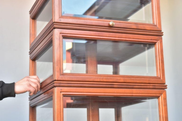 1950 Amazing Revolving Showcase in Cherrywood For Sale at 1stDibs