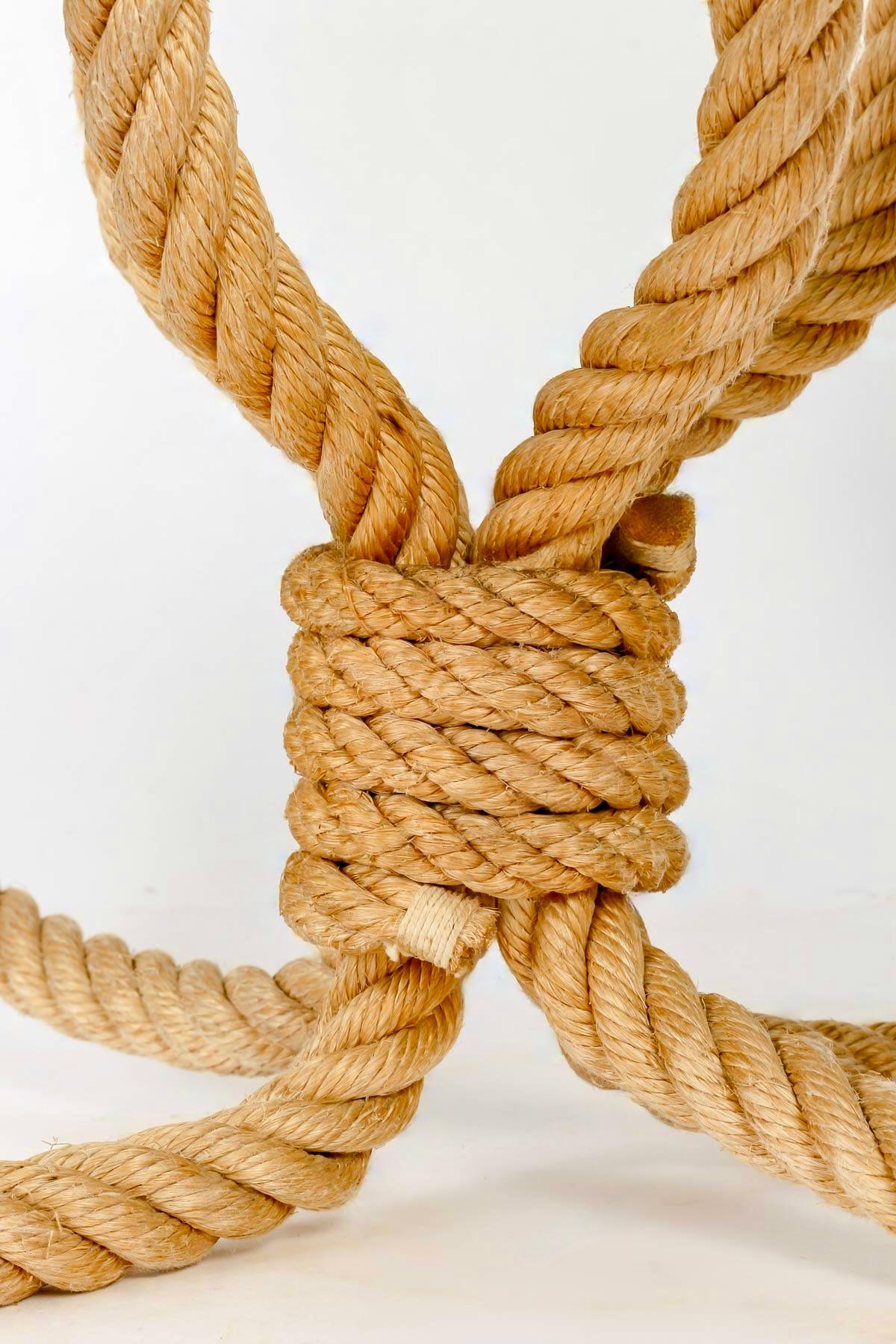 1950 Audoux Minet rope chandelier at 1stDibs