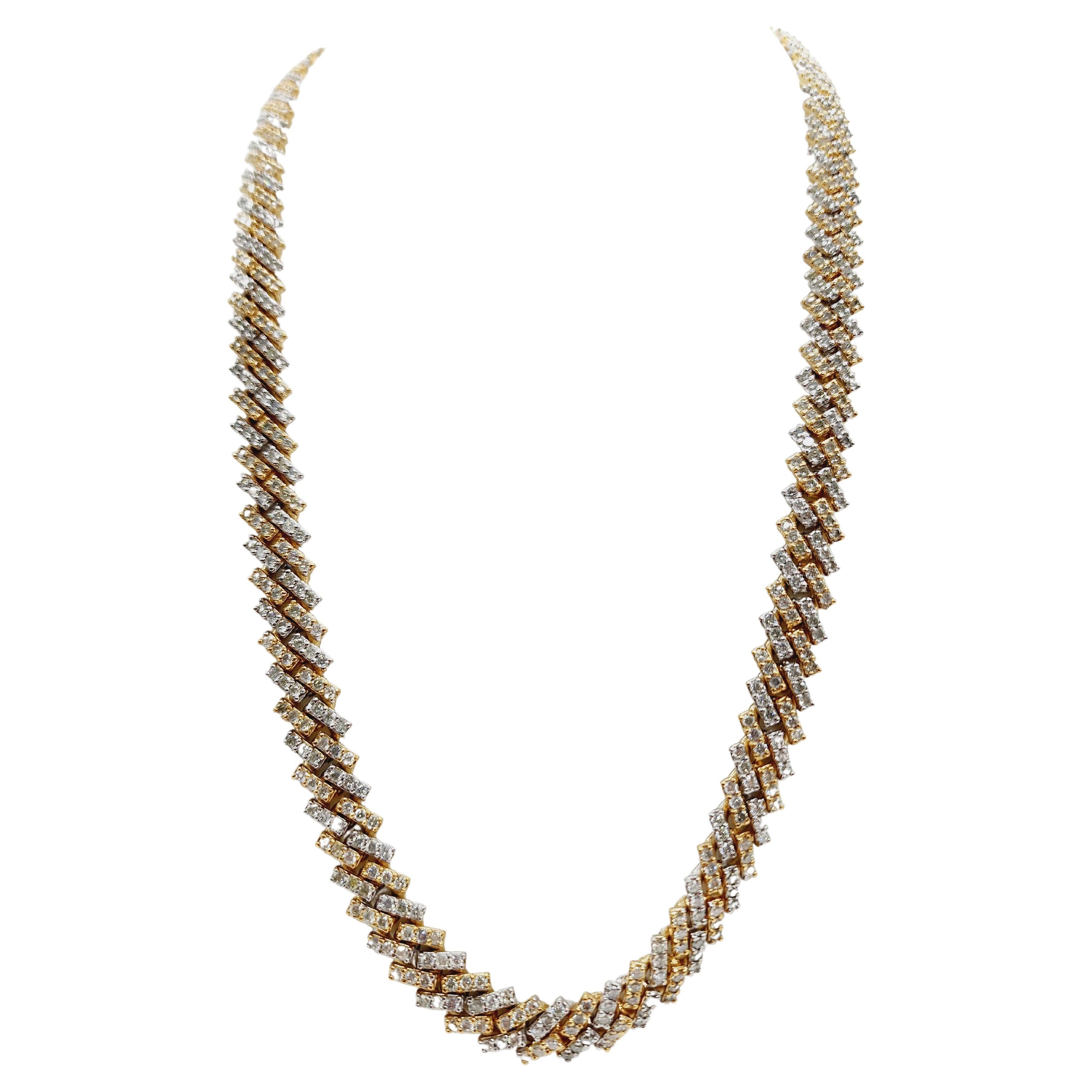 Vintage Heavy Double Cuban Link Gold Chain Necklace at 1stDibs | double ...