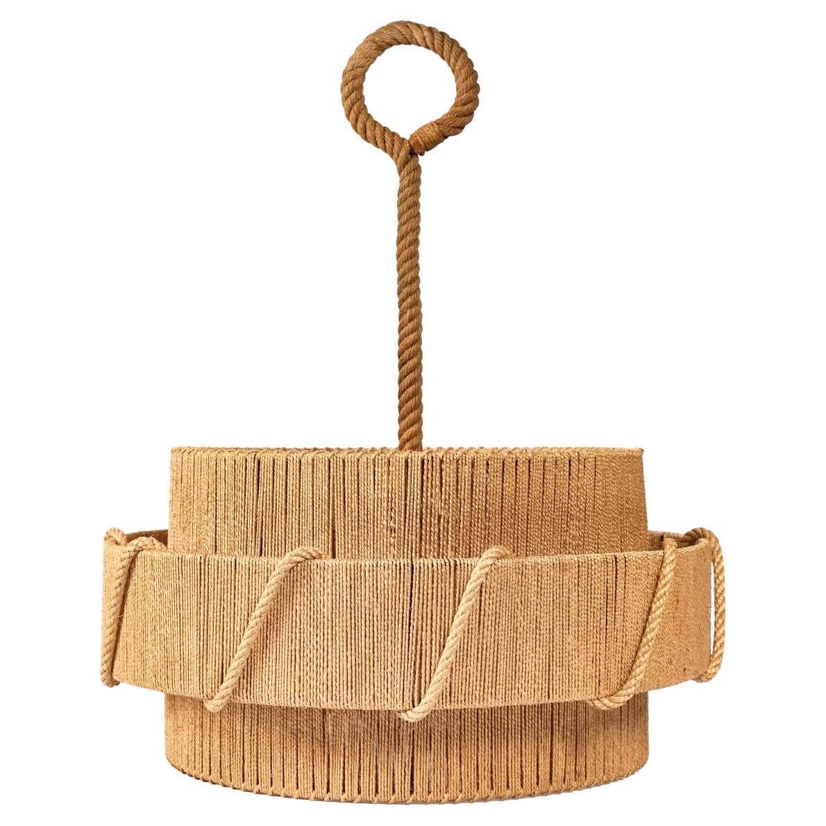 1950, Pair of Rope Sconces, Adrien Audoux and Frida Minet at 1stDibs